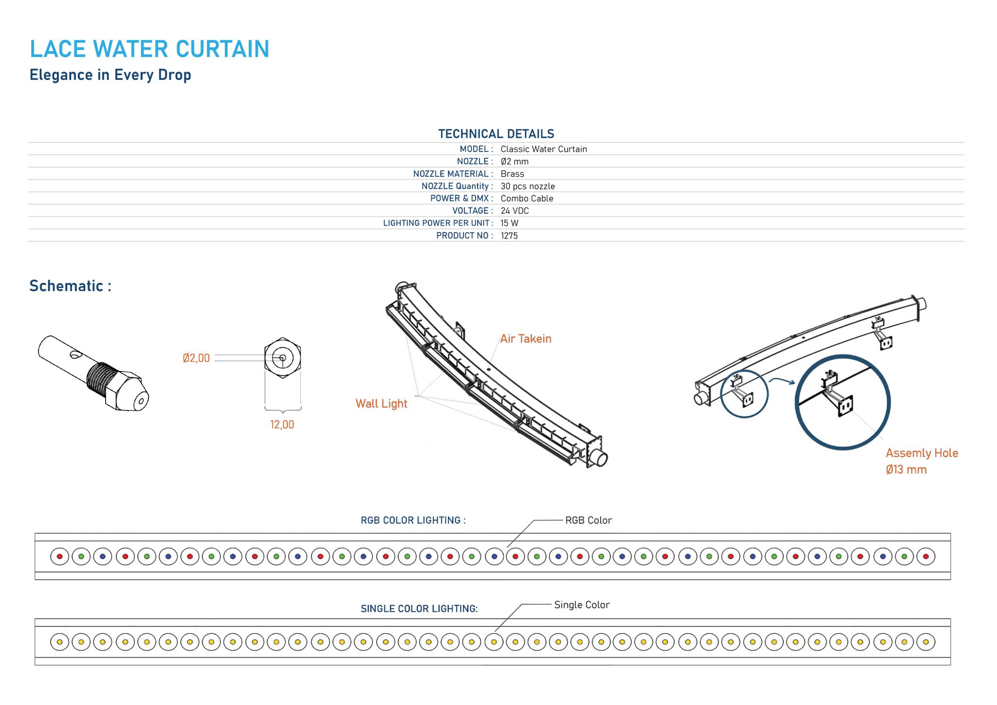 Aquatronic Musical Fountain And Fountain Equipment | LACE WATER CURTAIN